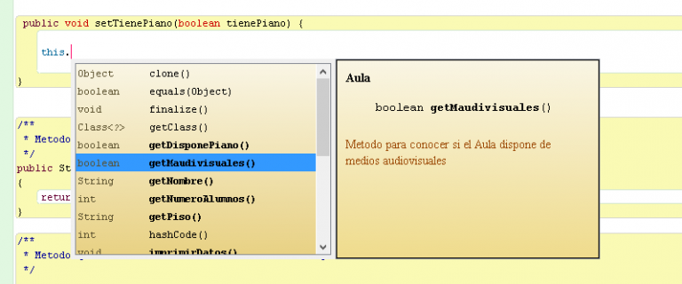 Autocompletar código en BlueJ - Curso de Java con BlueJ