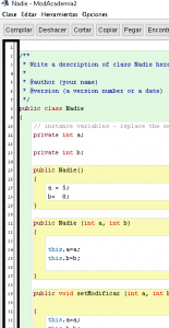 Ocultar y mostrar línea código - Curso de Java con BlueJ