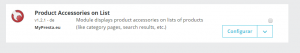 Mostrar accesorios en el listado de productos en Prestashop