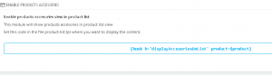 Mostrar accesorios en el listado de productos en Prestashop