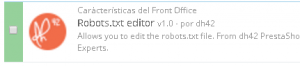 Editar fichero robots.txt desde el panel en Prestashop