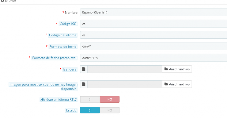 Gestionar traducciones e idiomas en Prestashop 1.7 - Manual