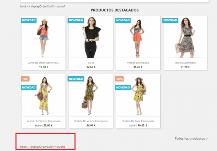 Hooks página de confirmación del pedido en Prestashop 1.7