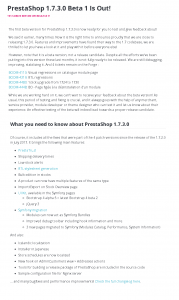 Prestashop 1.7.3.0 beta 1 disponible para descargar