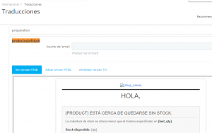 Configurar las alertas de email en Prestashop 1.7 - Manual