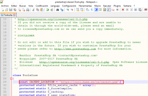 Parche importante para tiendas que se encuentren en Prestashop 1.6.1.21