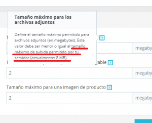 Error subida ficheros – El archivo es demasiado grande – Prestashop